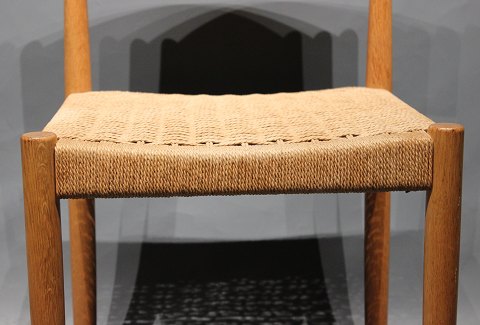 Sæt af 6 spisestuestole i eg med fletsæde af Poul M. Volther og Frem ...